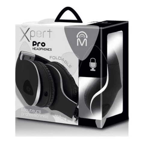 M Xpert DJ Headphones with Mic - Black/Silver (61858) – Proflash