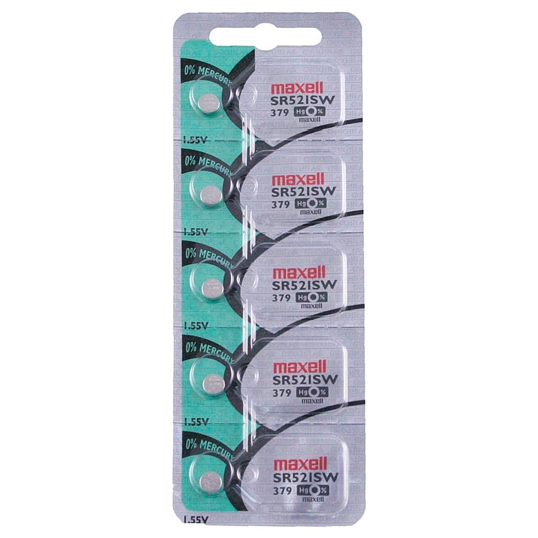 Maxell Watch Battery SR521SW 379 5PCS Tearstrip ( Pack of 5 Batteries ...