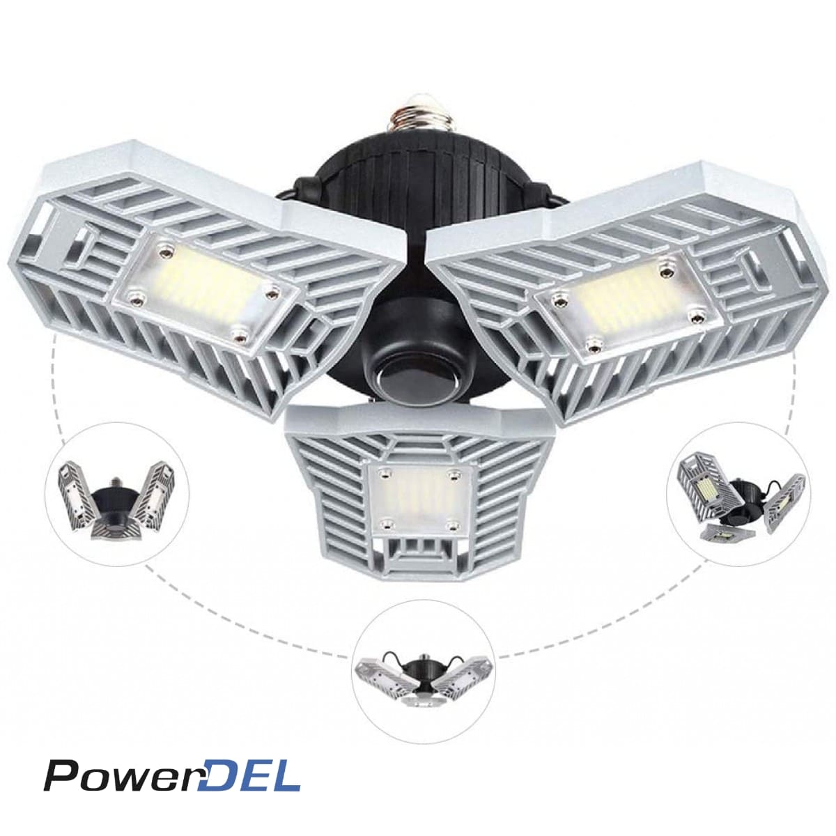 PowerDel LED Light With Three Adjustable Heads 6000 Lumens – Proflash